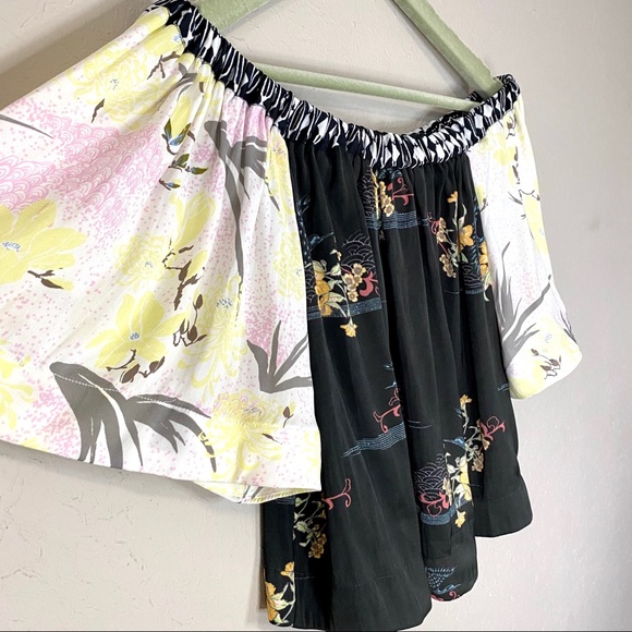 Free People | Tops | Free People Crop Flowy Top Asian Pattern Euc ...